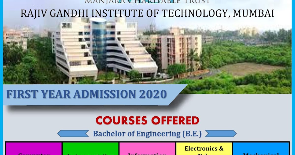 Rajiv Gandhi Institute of Technology, Mumbai: First Year Admission 2020 ...