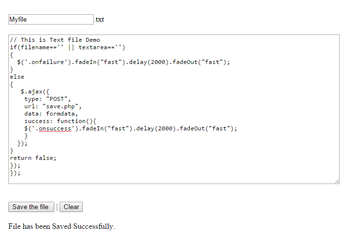 How To Create Simple Notepad With Save And Clear Option Php Codispatch