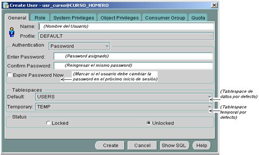 ORACLE: Ejemplo Para Crear Una BD