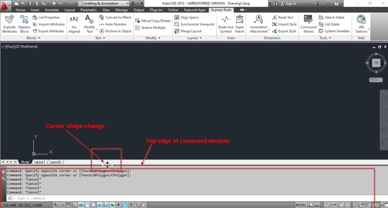 Exploring the AutoCAD user interface