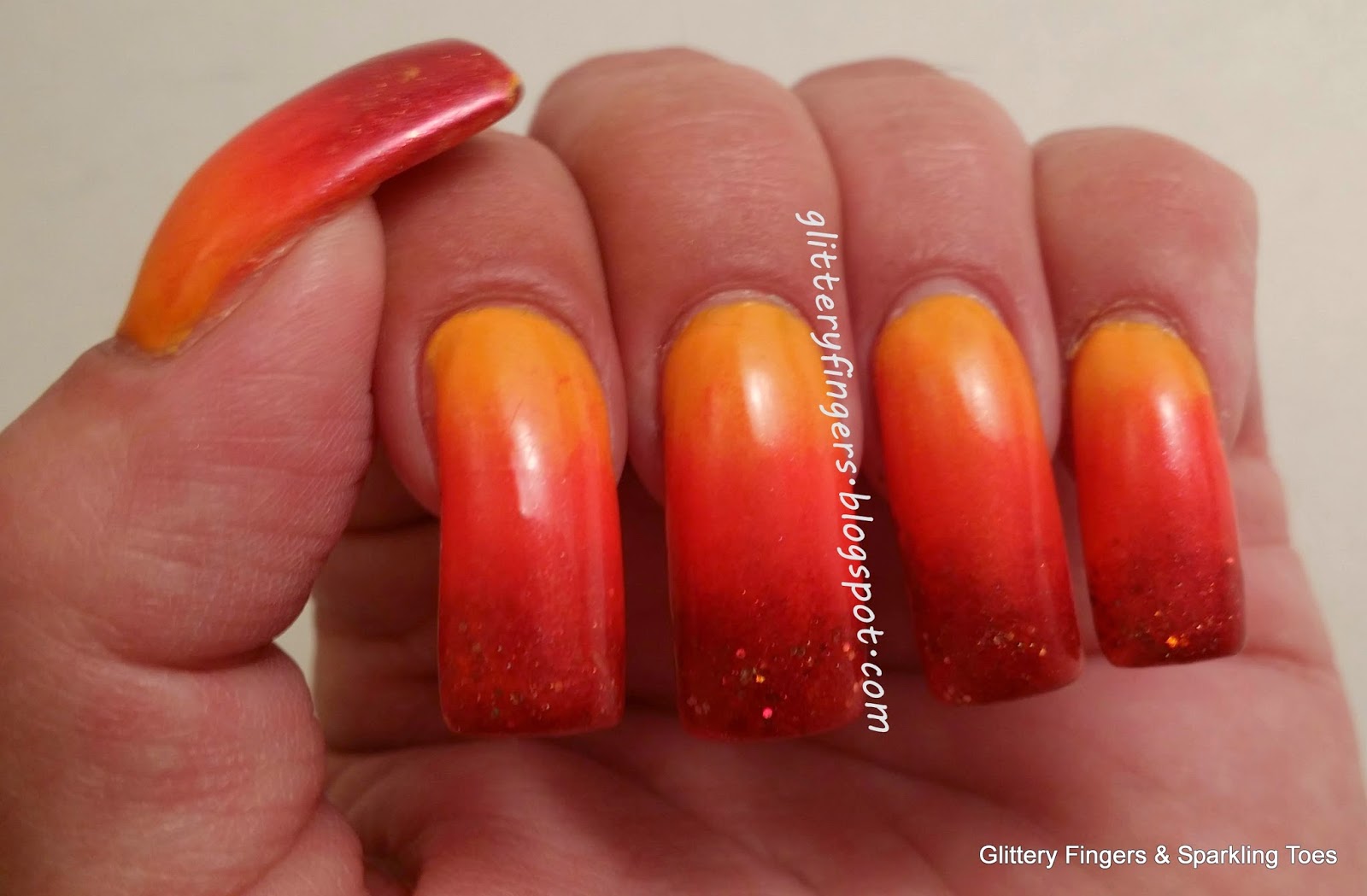 Glittery Fingers & Sparkling Toes: Tahitian Sunset (or Peach/Orange ...
