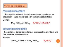 Química 4to Año Kalil: TIPOS DE EQUILIBRIO QUÍMICO
