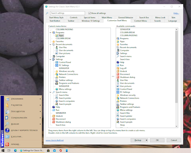 Classic shell taskbar texture - honaviation