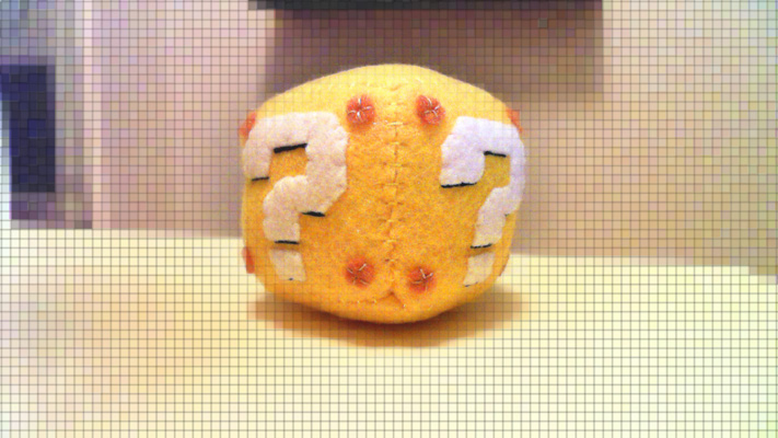 How to Make a Super Mario Question Block plushie from felt tutorial