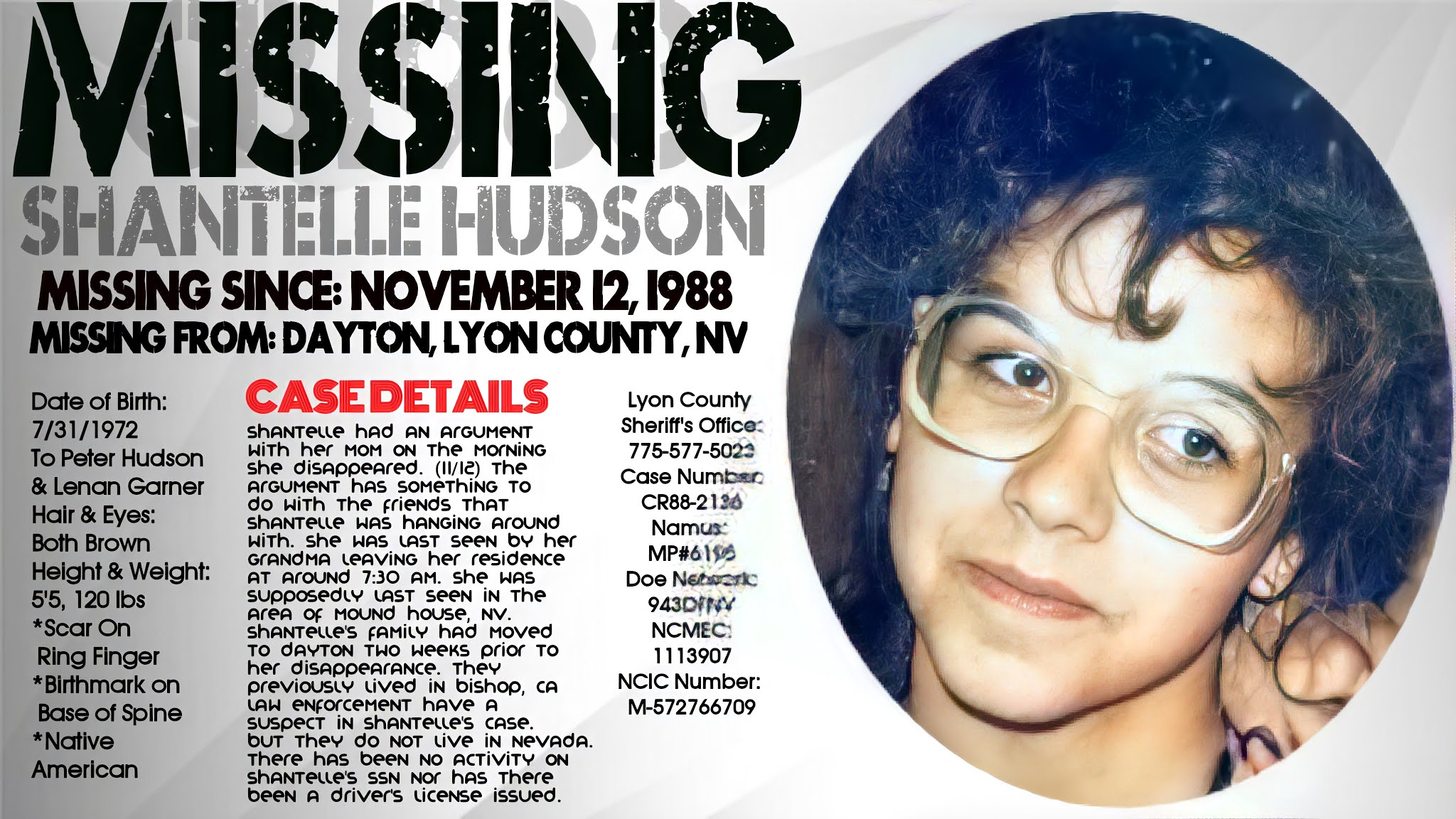 Quick Entry #8: Missing and Endangered: Where is Shantelle Hudson ...