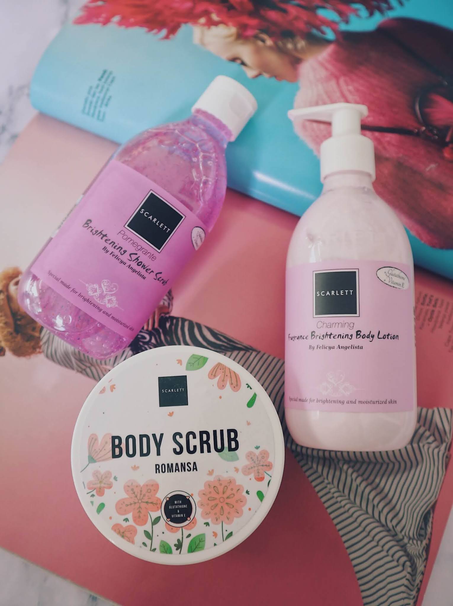 Review Scarlett Whitening Body Scrub, Shower Scrub, dan Body Lotion ...