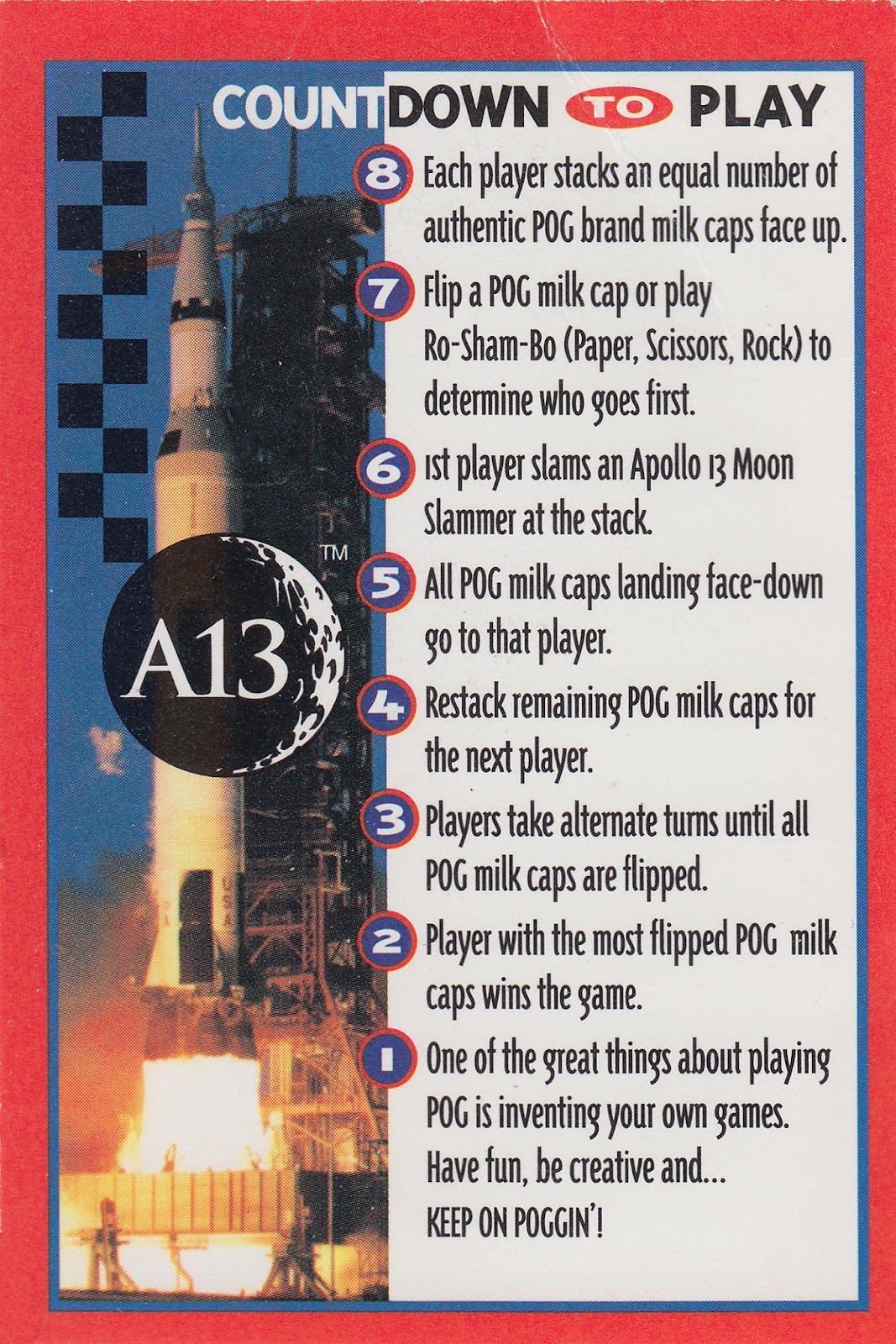 Toys and Stuff: Hardee's Apollo 13 Pog Collector Case - Pogs 1 - 10