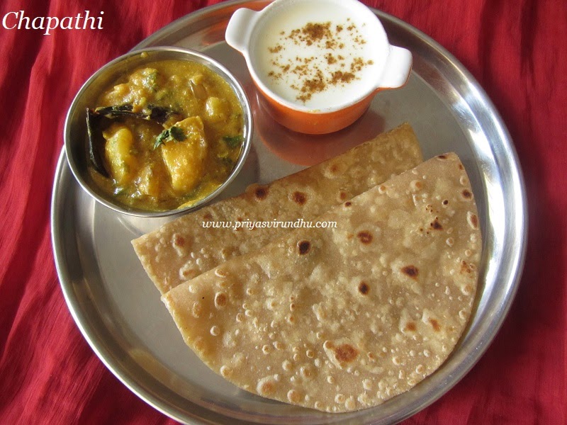 Priya's Virundhu: Chapathi Recipe/How to make soft Chapathi/Wheat Flour ...
