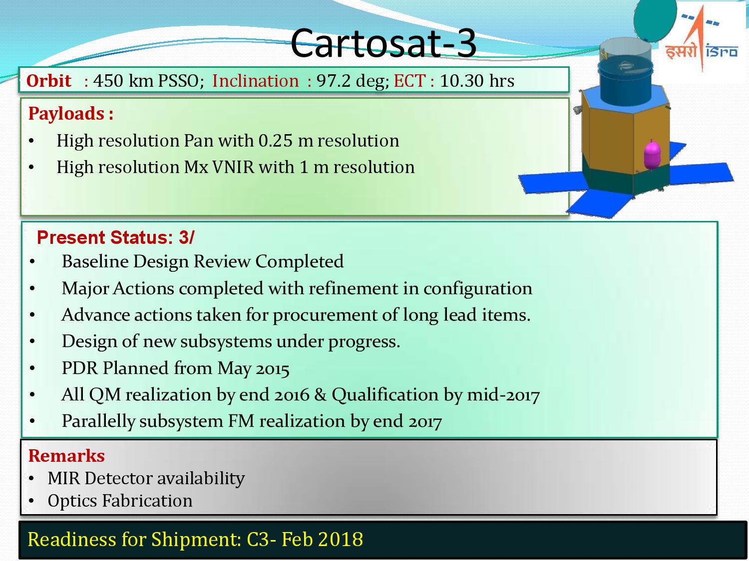 Cartosat series mission - Information & knowledge about science ...