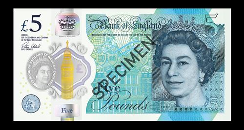 Britain's plastic five pound note unveiled | Lunaticg Coin