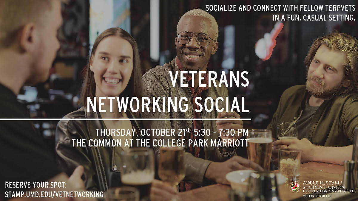 CCJS Undergrad Blog: Last Veterans Networking Social of the Year THIS ...