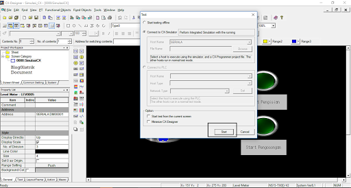 Cara Simulasi Program PLC dengan CX-Designer – Blog0listrik