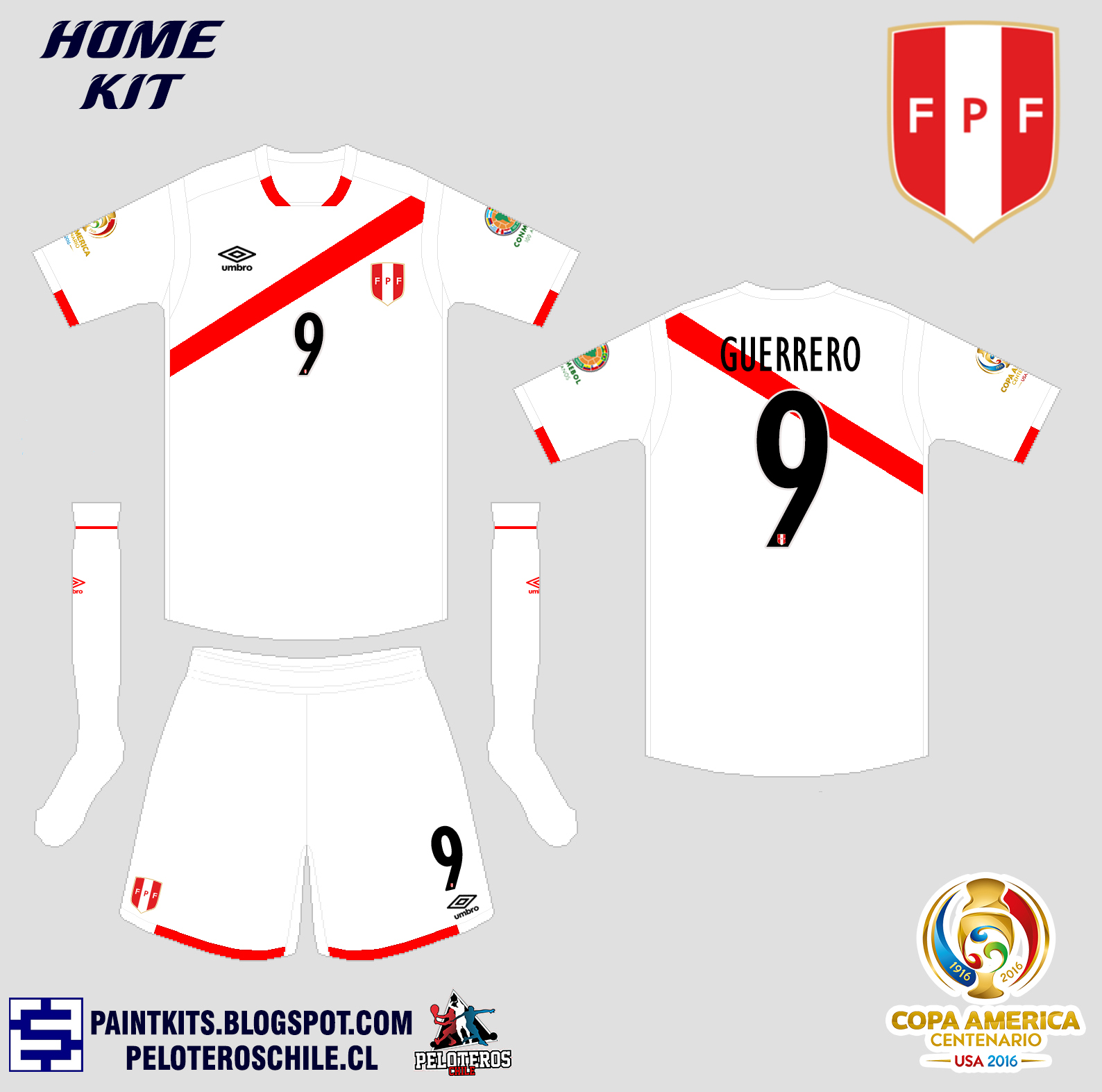 Paint Kits: Selección de Perú, Copa América Centenario 2016