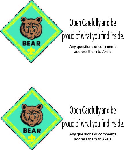 Serving Others As We Go: Cub Scout Award Can Labels