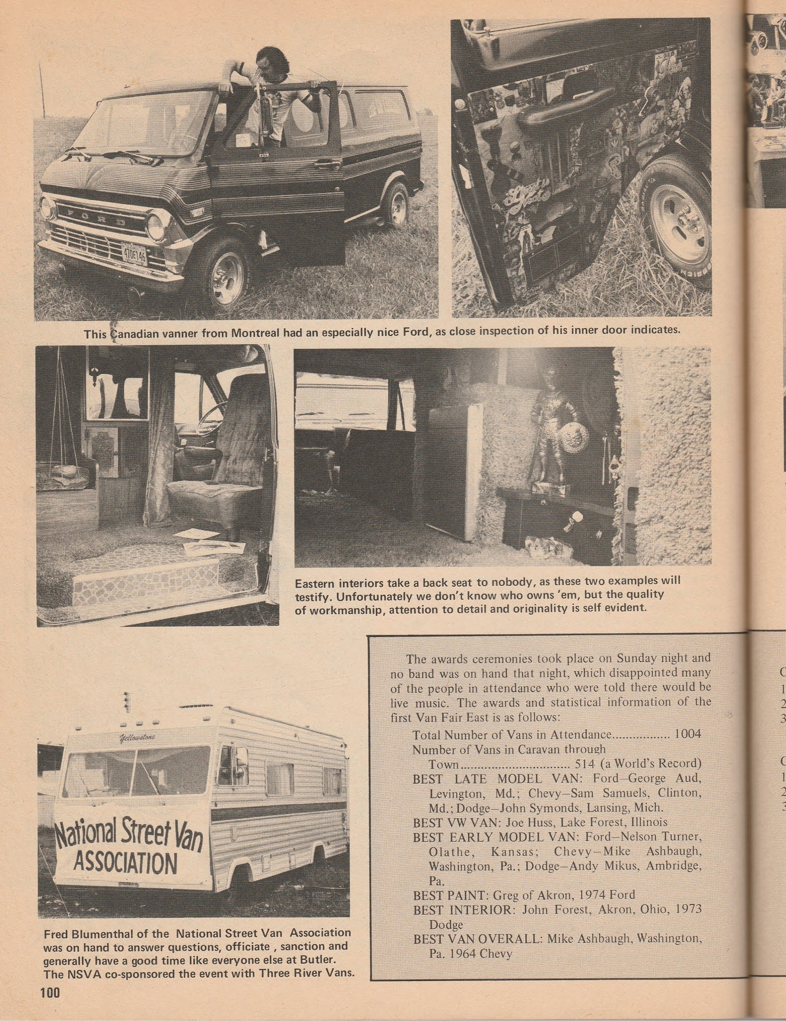 1970's VAN Magazines : Vans And Trucks Magazine #1