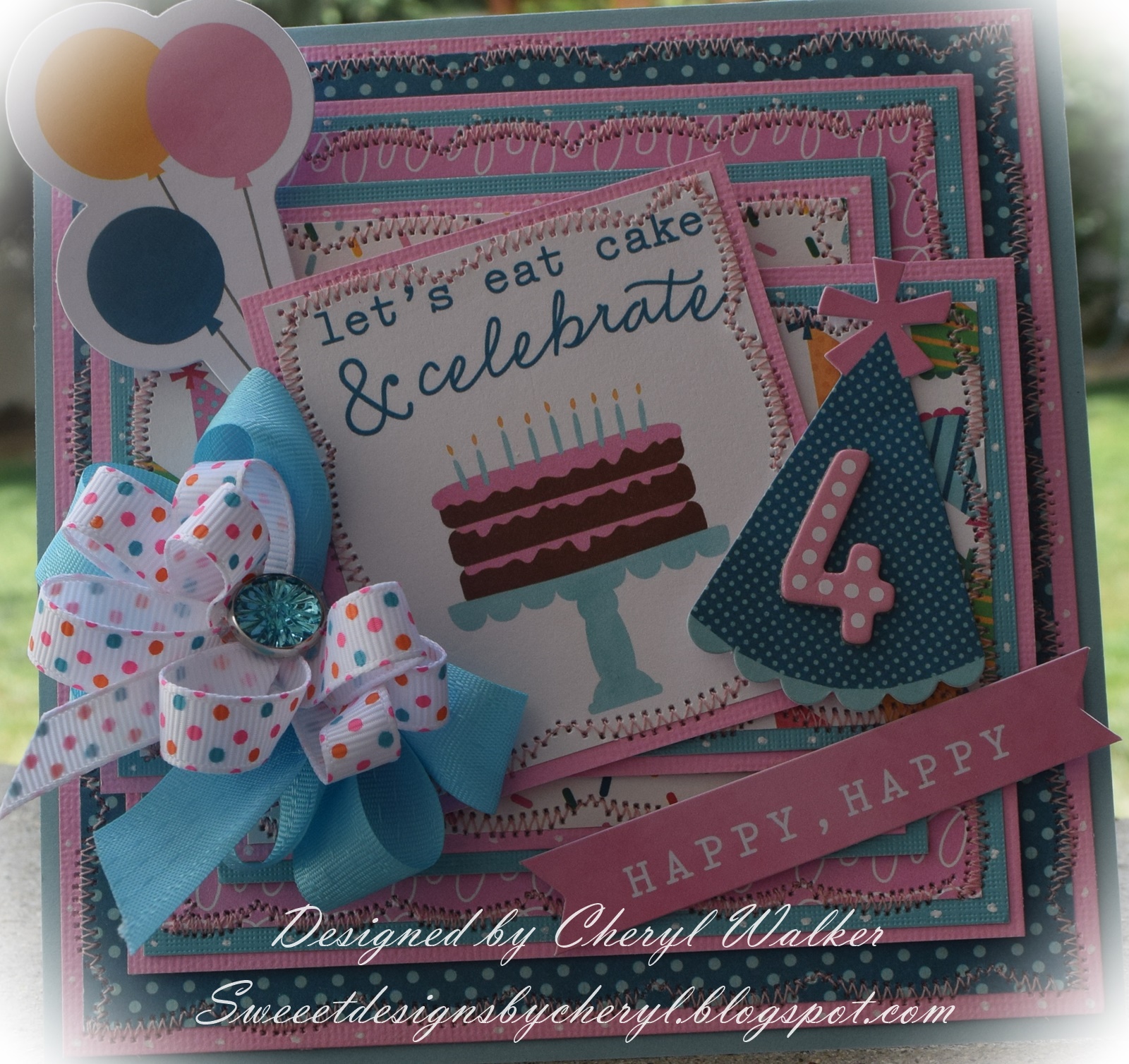 Really Reasonable Ribbon Blog: Happy Happy 4th B-day card