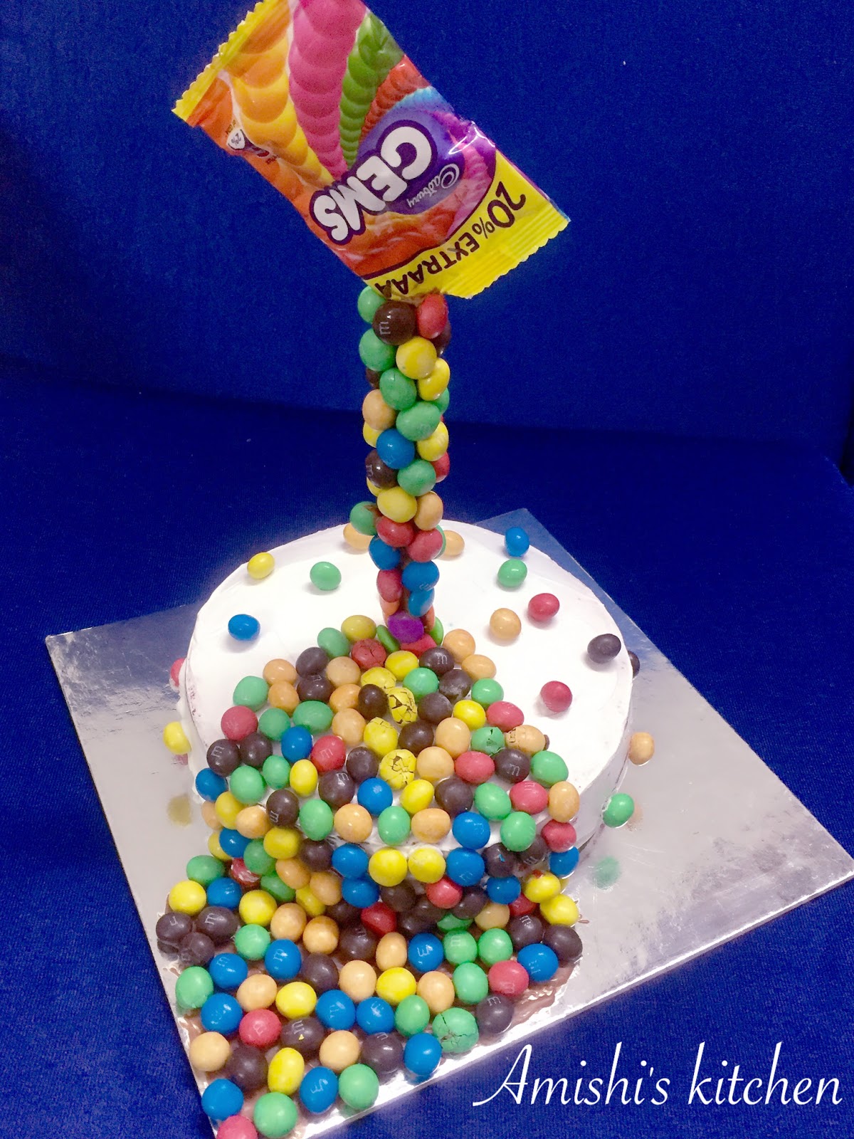 Amishi 's Kitchen : GRAVITY DEFYING GEMS CAKE