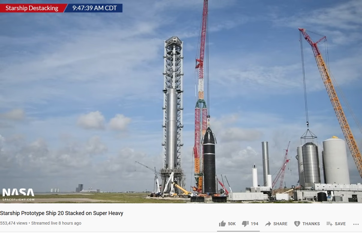 The Silicon Graybeard: SpaceX Stacks and Unstacks Starship