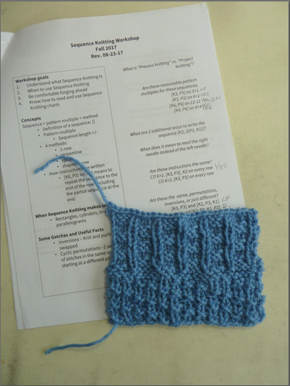 file under fiber: Sequence Knitting Workshop with Cecelia Campochiaro