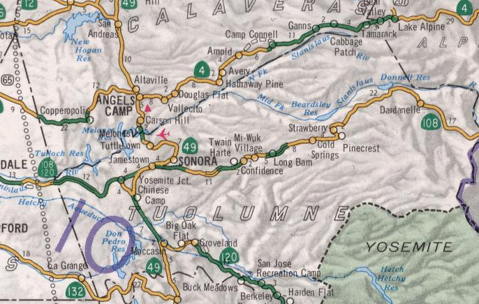 Trans-Sierra Highways; California State Route 108 over Sonora Pass