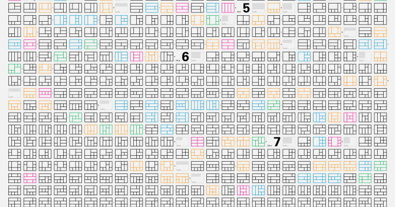 Data Deluge: 892 Unique ways to partition a 3 x 4 grid