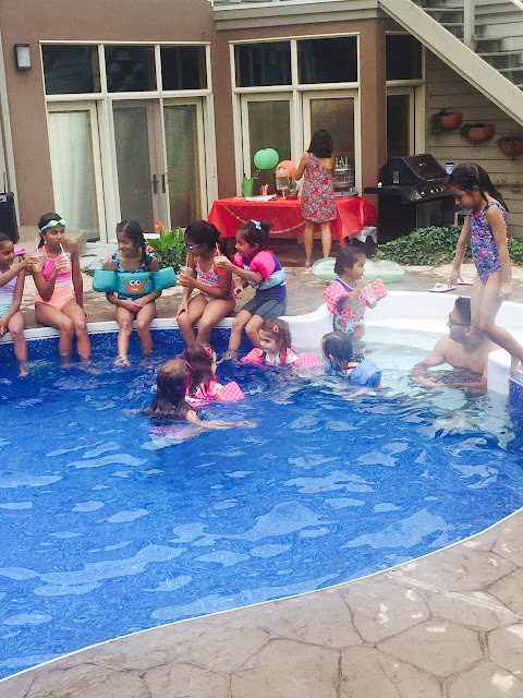 it's my girls' world: A watermelon birthday pool party!