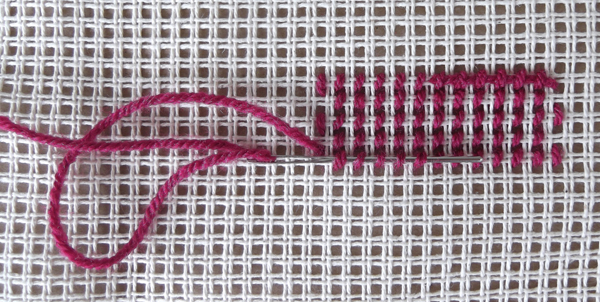 Textile Arts Now: Half cross-stitch