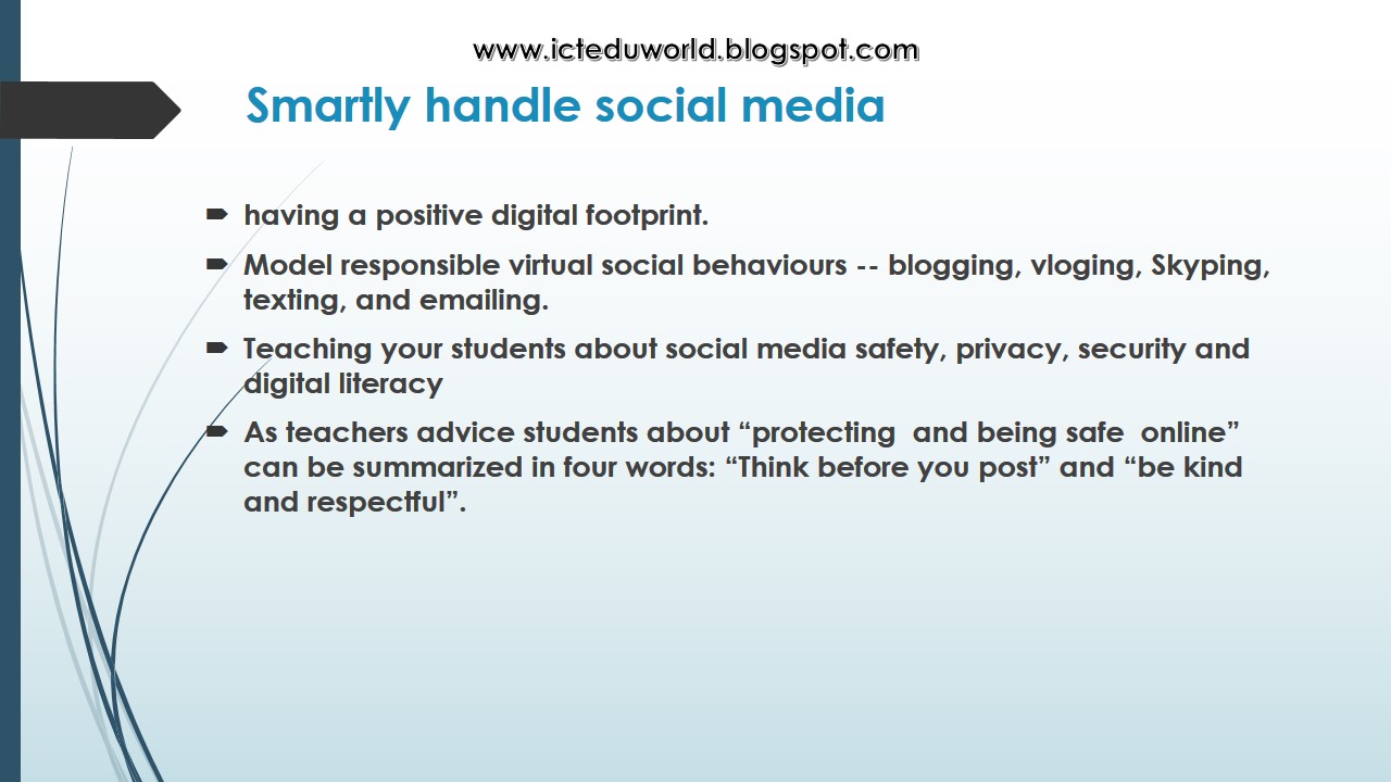 RESPONSIBLE USE OF SOCIAL MEDIA | ICT eduworld | ICT IN EDUCATION | ICT ...