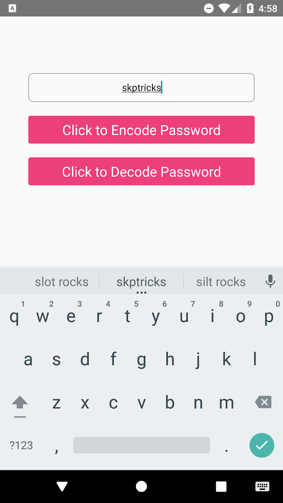React Native Password Encryption And Decryption Using Base64 Method Skptricks