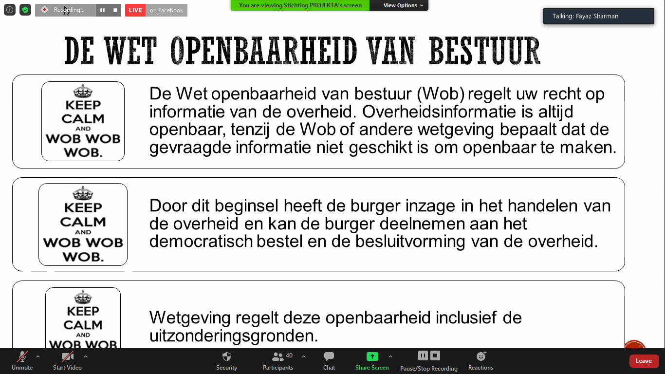 PROJEKTA: Wet Openbaarheid van Bestuur: Cruciaal voor onze democratie