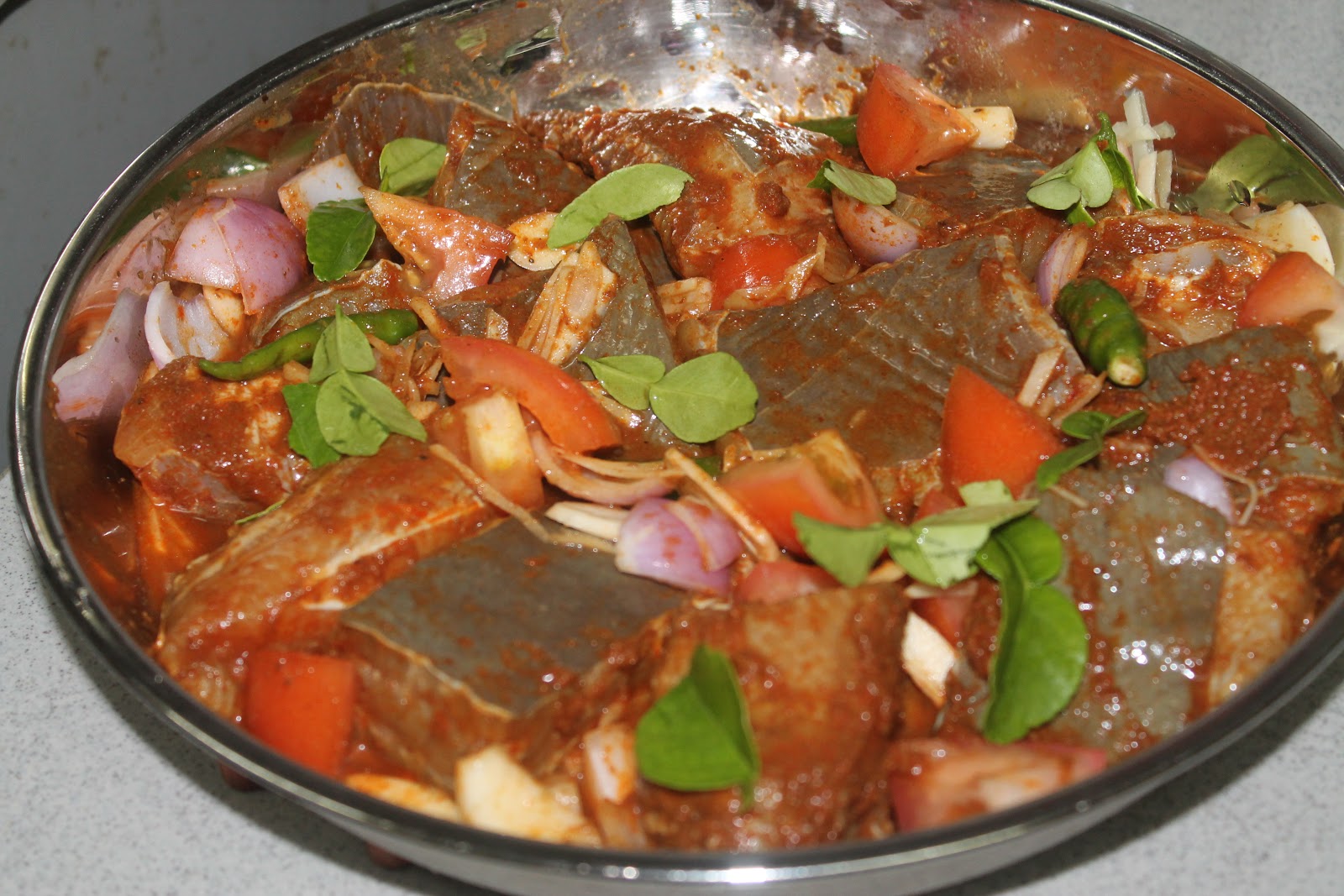 My Cooking Recipe : Steamed Stingray In Assam Pedas