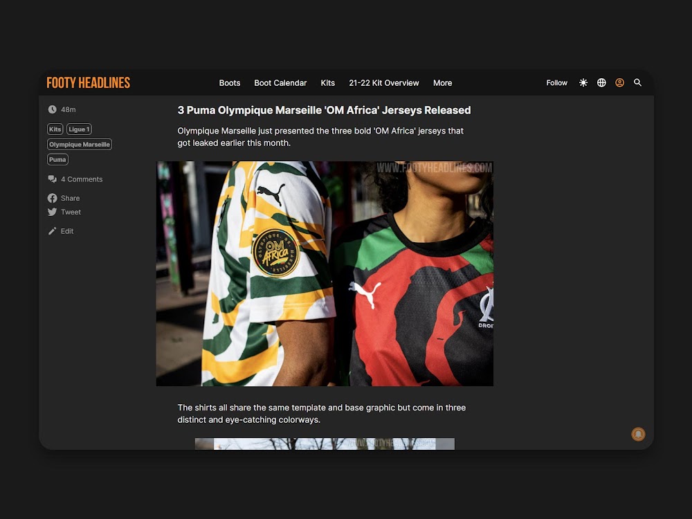 New Footy Headlines Website Design 2021 - Dark Mode & More - Footy ...