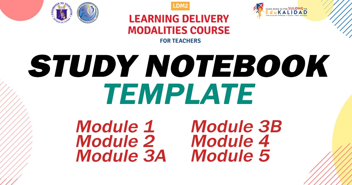 Ready-Made STUDY NOTEBOOK Templates for LDM2 Course for Teachers (FREE ...