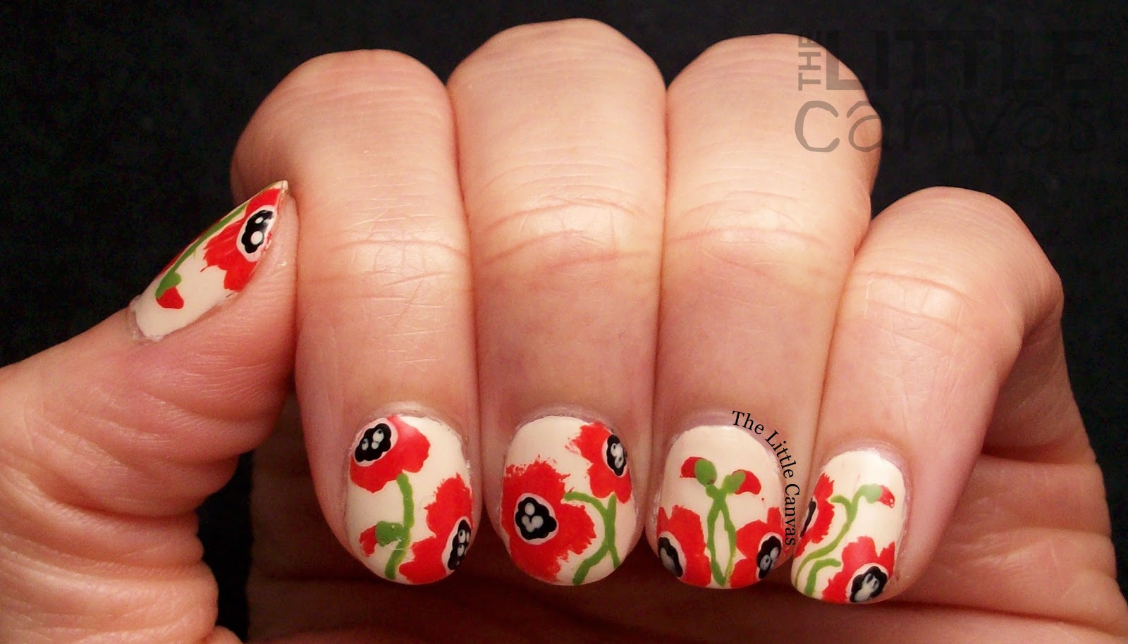 Poppy Nail Art For Memorial Day - The Little Canvas