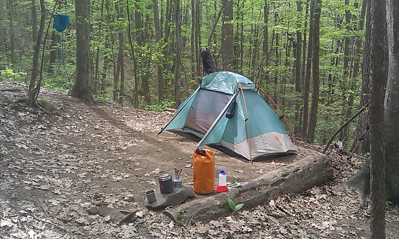 Backpacking Trips: Day 1 - camping at campsite 113 - Birch Spring Gap
