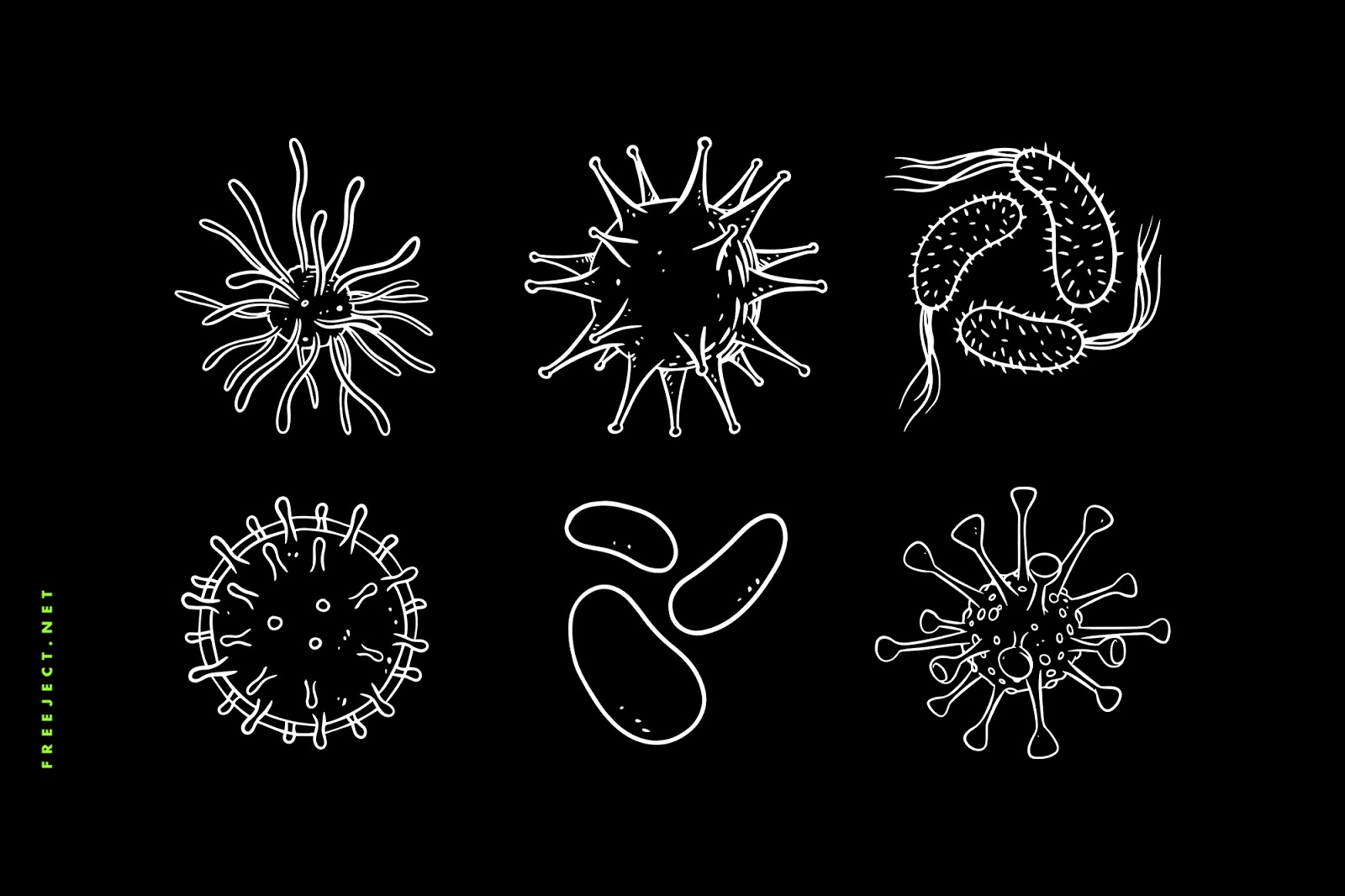 Free Download DEMO Virus Hand Drawn Vector Illustration - EPS + PNG File