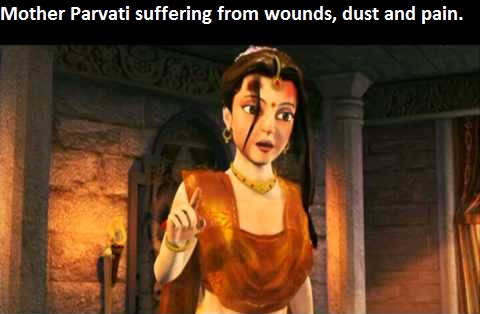 Ganesh chaturthi: Lord Bal Ganesh hurting Goddess Mother Parvati and ...