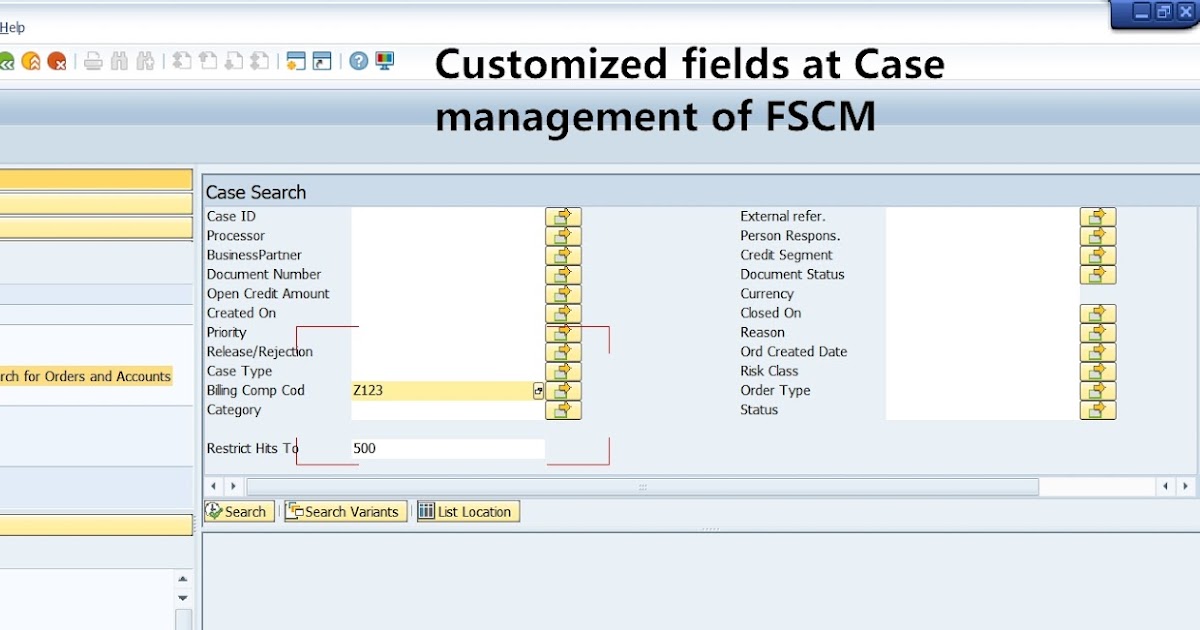 SAP ABAP Central: Customized fields at Case management of FSCM