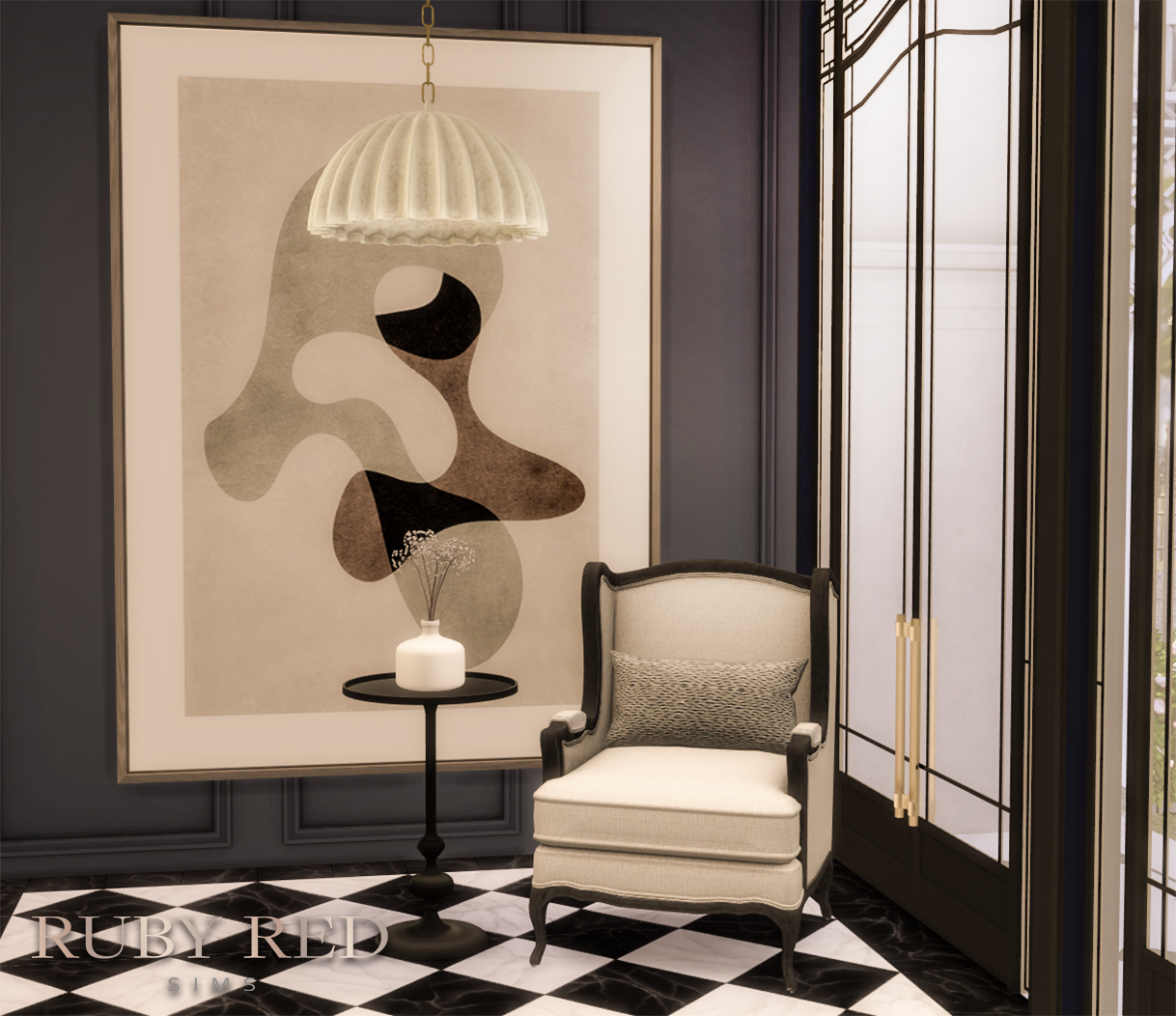 May: Traditional Townhouse CC Set [Ruby Red Sims]