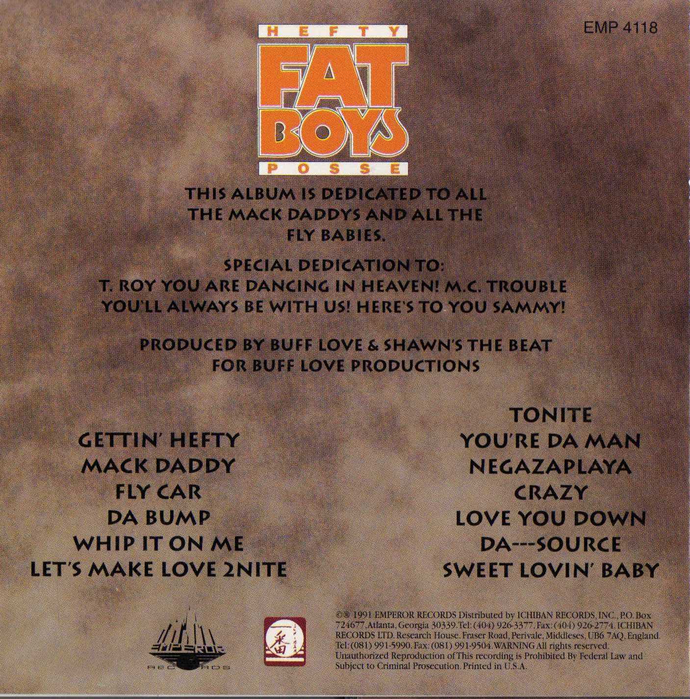 OLAS UN BEKONS HIP-HOP & FUNK BLOG: Fat Boys - Mack Daddy (1991) (CD ...