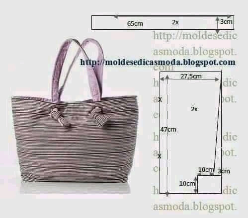 Diversos tipos de moldes de bolsas | Molde para imprimir