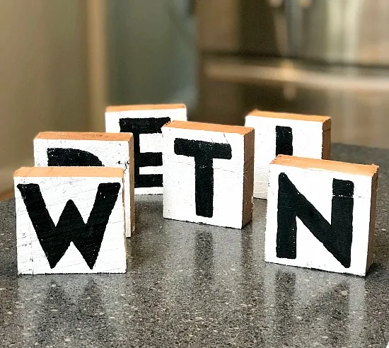 How to Make Rustic Letter Blocks