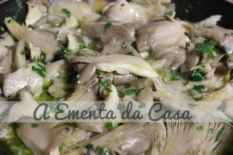 Cogumelos Pleurotus à Bulhão Pato - A Ementa da Casa