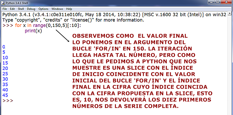 APRENDER A PROGRAMAR CON PYTHON: BUCLE FOR/IN
