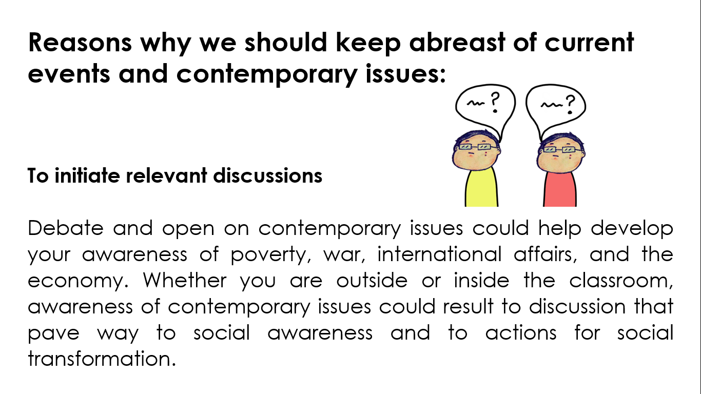 Contemporary Issues - The Importance of Contemporary Issue