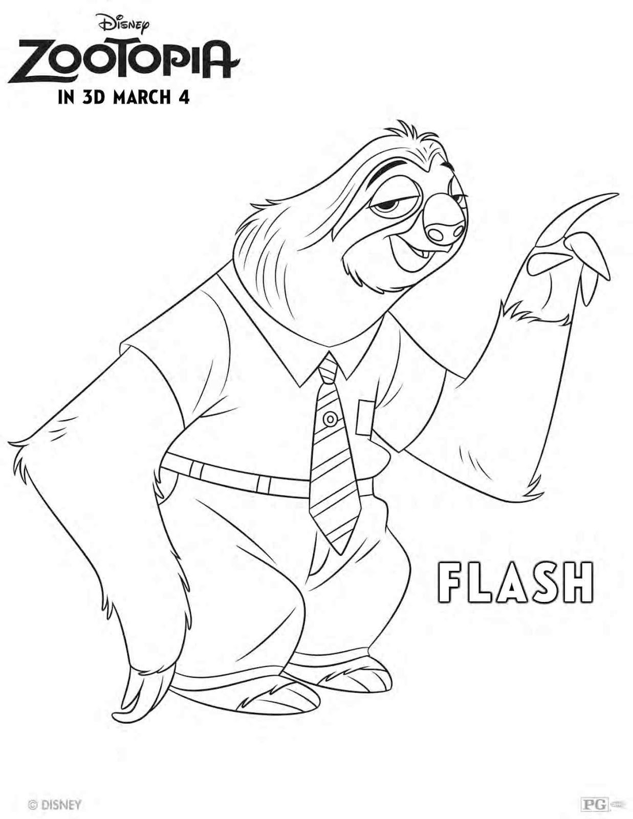 Free Printable Zootopia Coloring Sheets and Matching Game - Any Tots