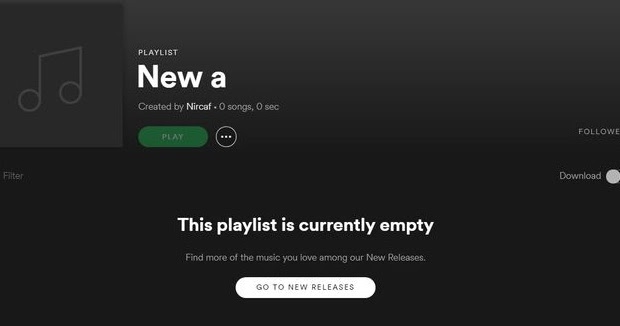 Solusi untuk masalah "This playlist is currently empty" di Spotify