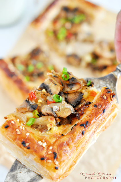 Mushroom Sesame Tart - Curries & Stories