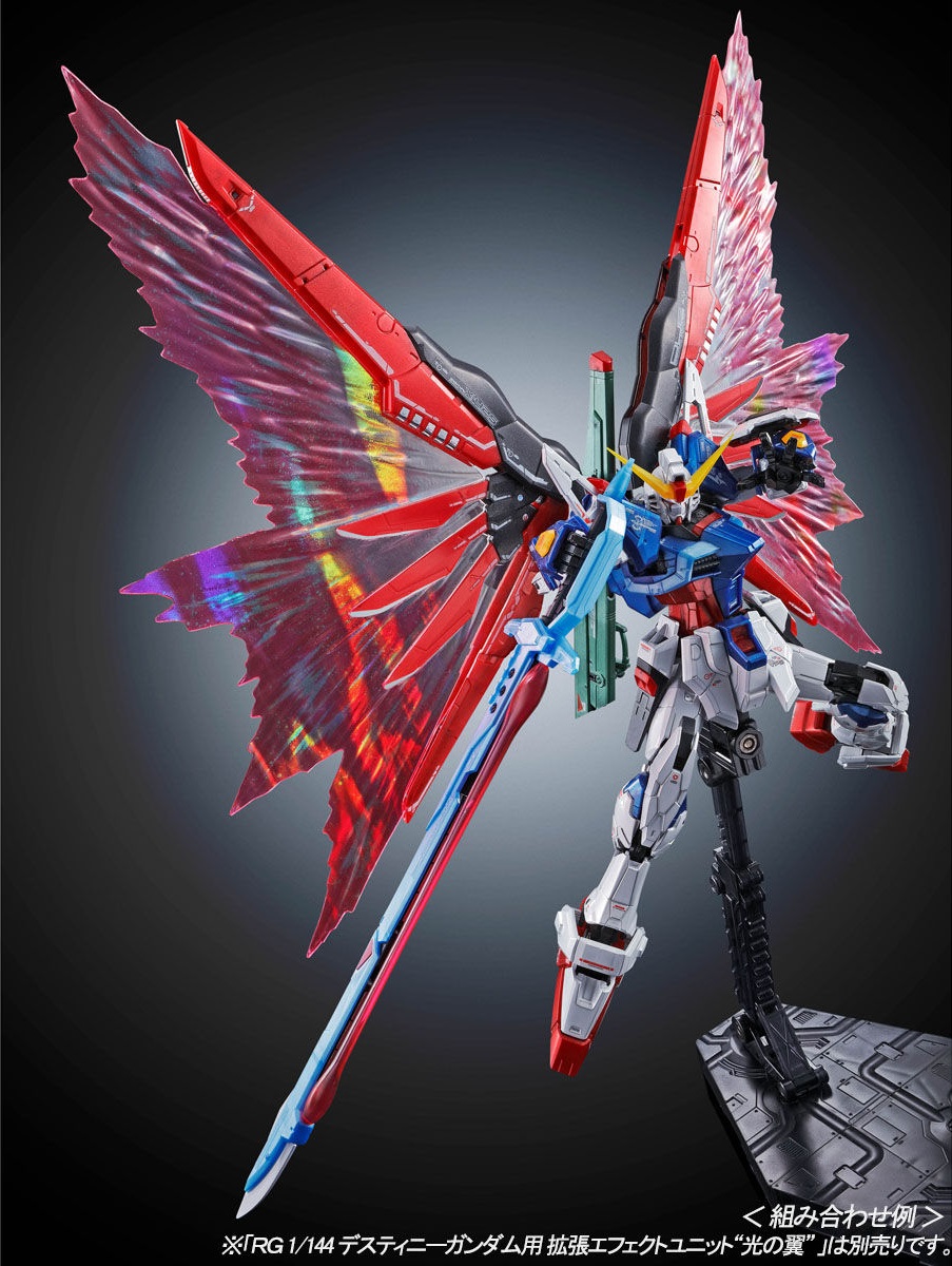 P-Bandai RG 1/144 Destiny Gundam (Titanium Finish Version) Official ...