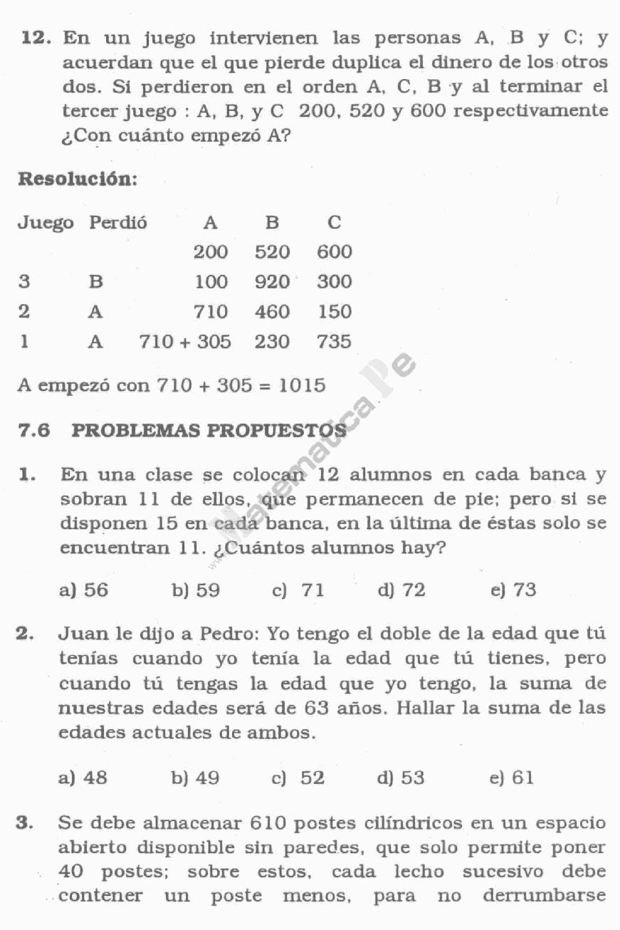 CUATRO OPERACIONES EJERCICIOS RESUELTOS PDF ARITMÉTICA PREUNIVERSITARIA ...
